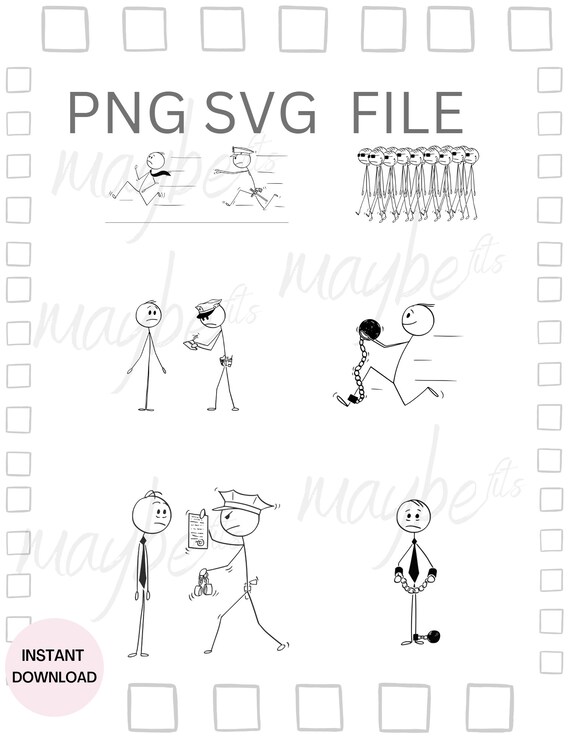 Thief And Police Clipart Black