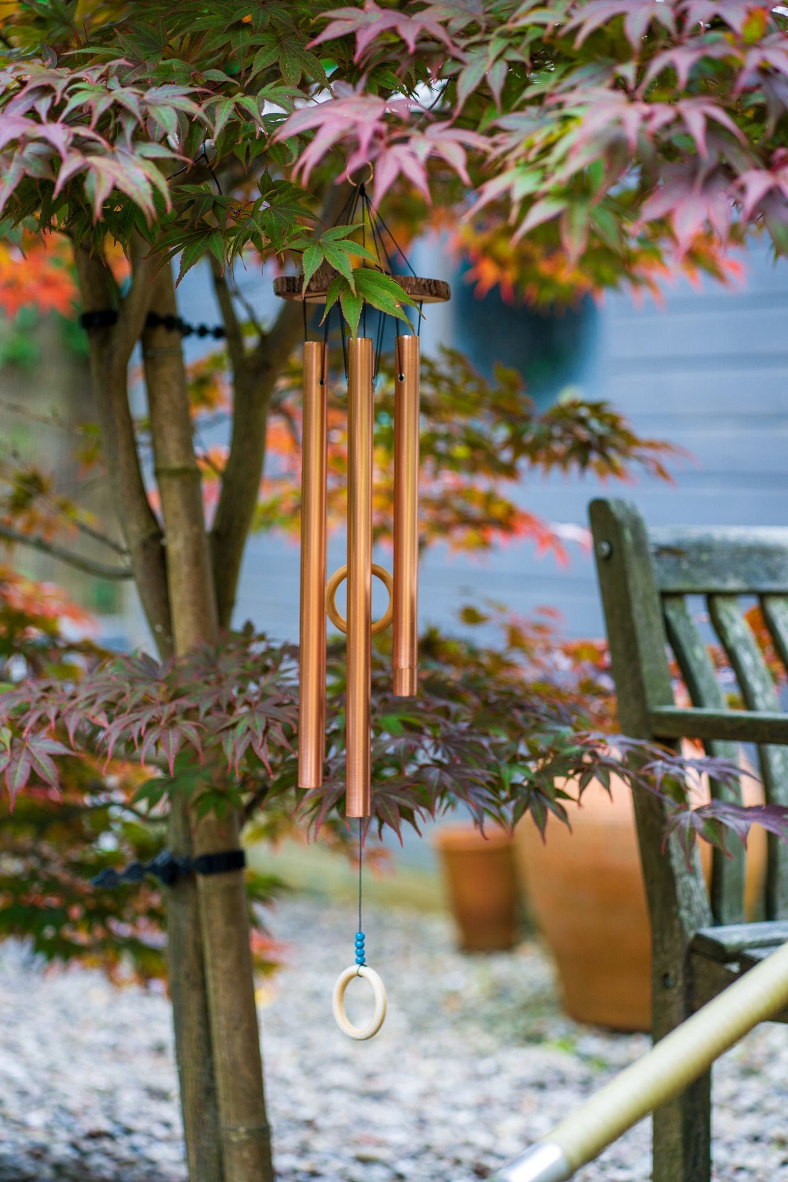 Copper wind chimes large 800mm 6 pipes. Free delivery - Etsy Nederland