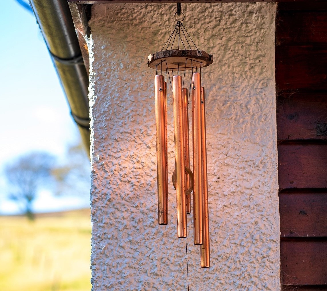 Copper wind chimes large 800mm 6 pipes. Free delivery | Etsy