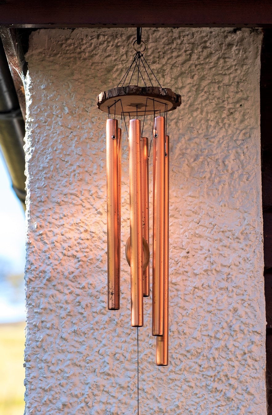 Copper Wind Chimes Large 800mm 6 Pipes. Free Delivery - Etsy UK
