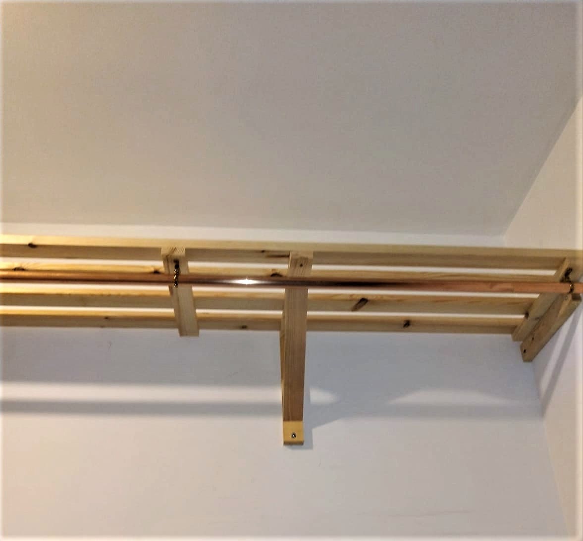 Copper Hanging Rail Wardrobe Rail With Shelf Hall Bedroom Storage - Etsy UK