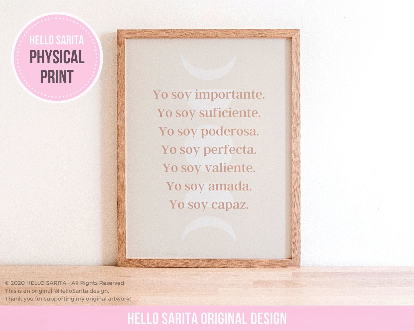 Yo Soy Spanish Affirmations Physical Print Mexico Art Latina - Etsy