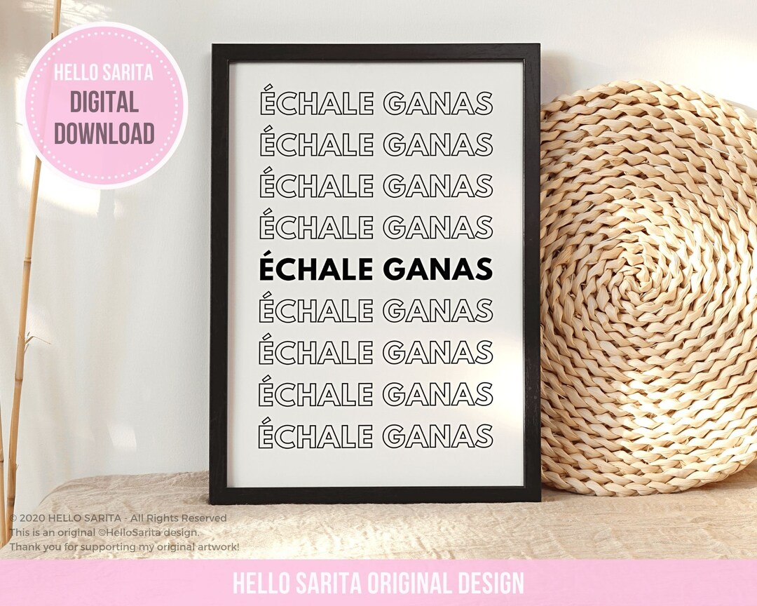 Échale Ganas Mexico Art Latina Art Mexico Wall Art Latinx - Etsy