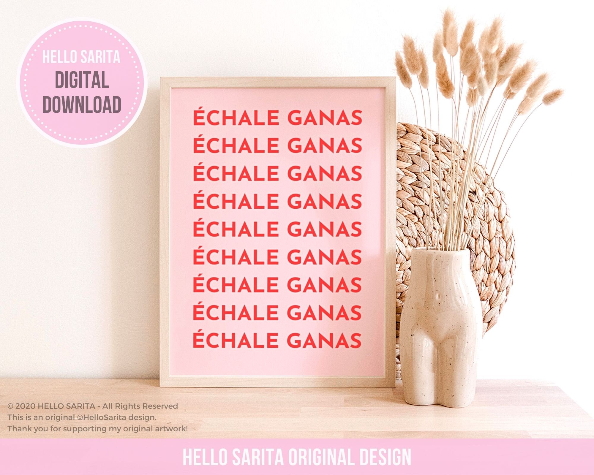 Échale Ganas Mexico Art Latina Art Mexico Wall Art Latinx - Etsy