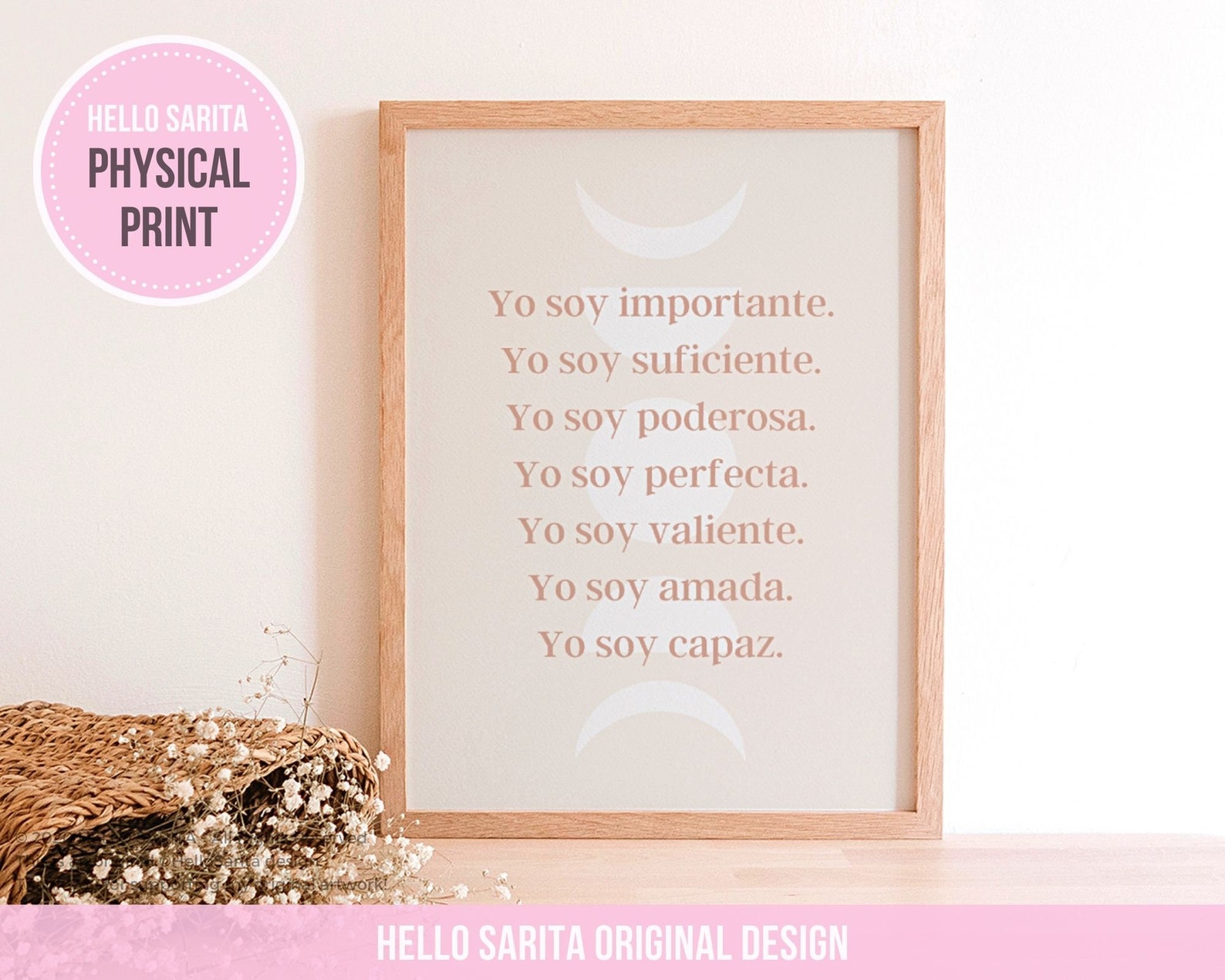 Yo Soy Spanish Affirmations Physical Print Mexico Art Latina - Etsy
