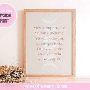 Yo Soy Spanish Affirmations Physical Print, Mexico Art, Latina Art ...