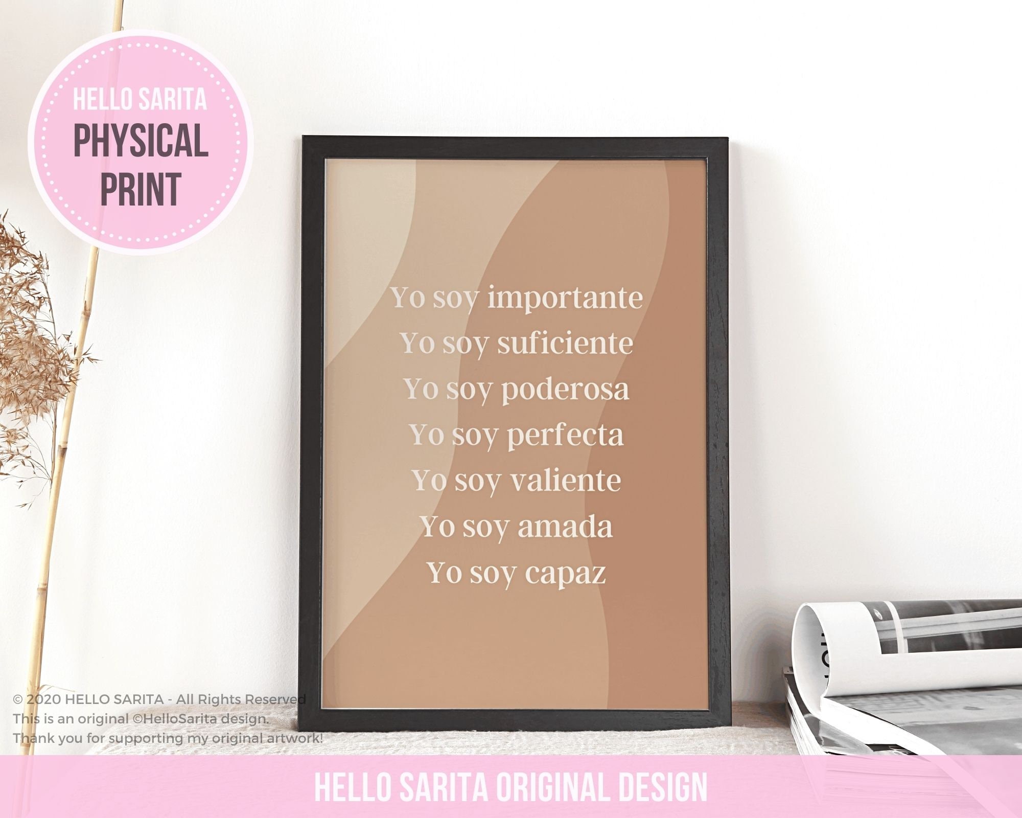 Yo Soy Spanish Affirmations Physical Print Mexico Art Latina - Etsy