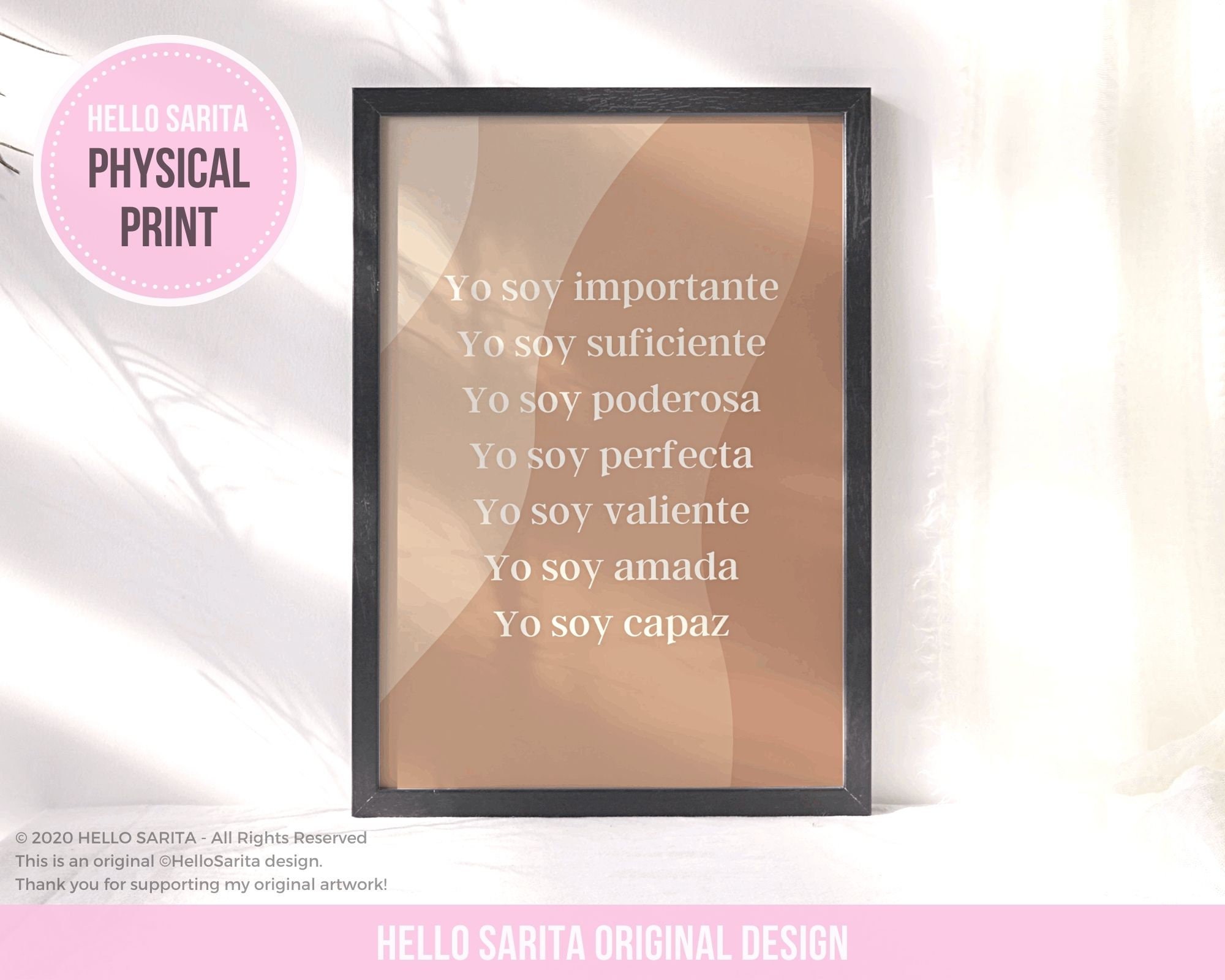 Yo Soy Spanish Affirmations Physical Print Mexico Art Latina | Etsy