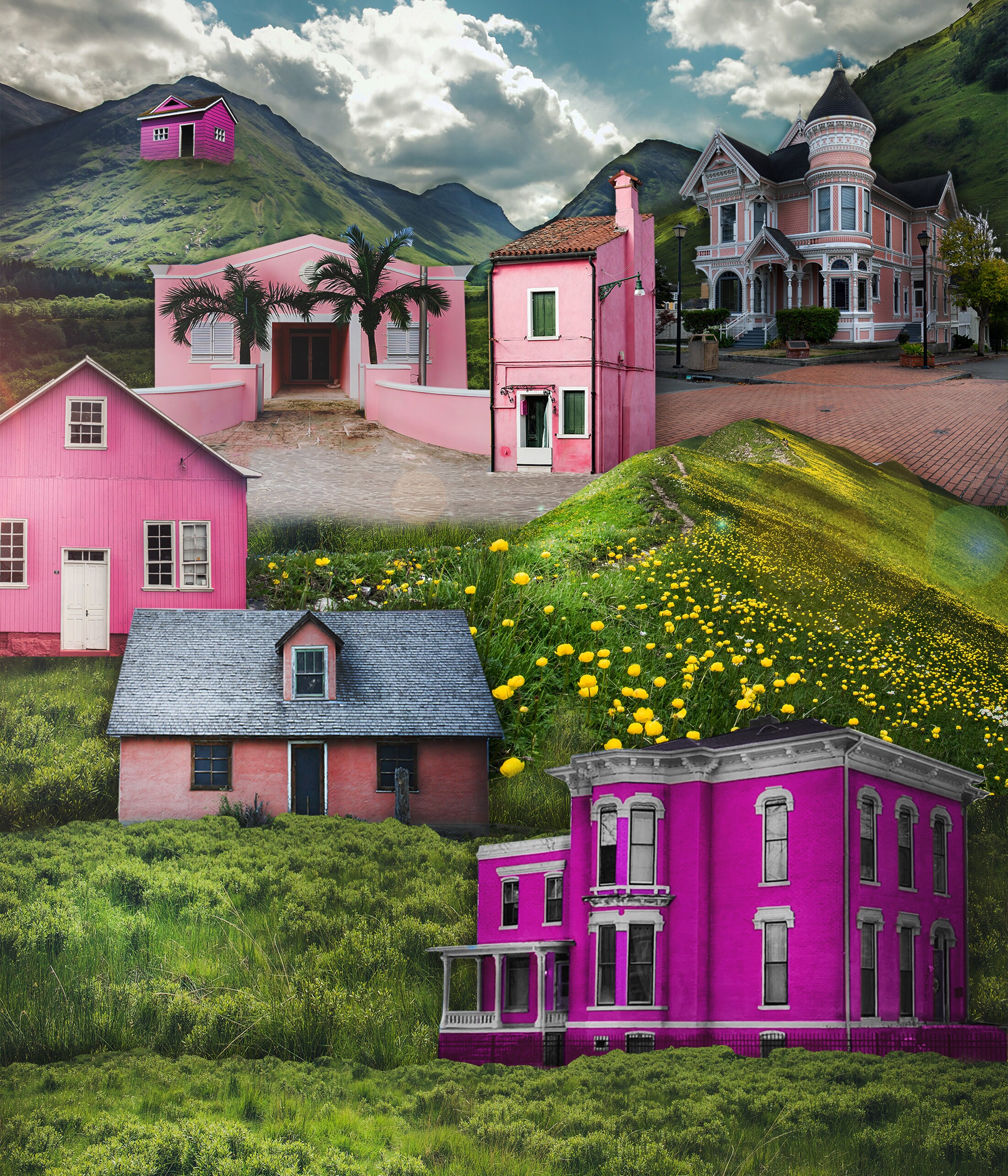 Barbieland Art Print Barbie Doll Inspired Surreal Landscape Photo ...