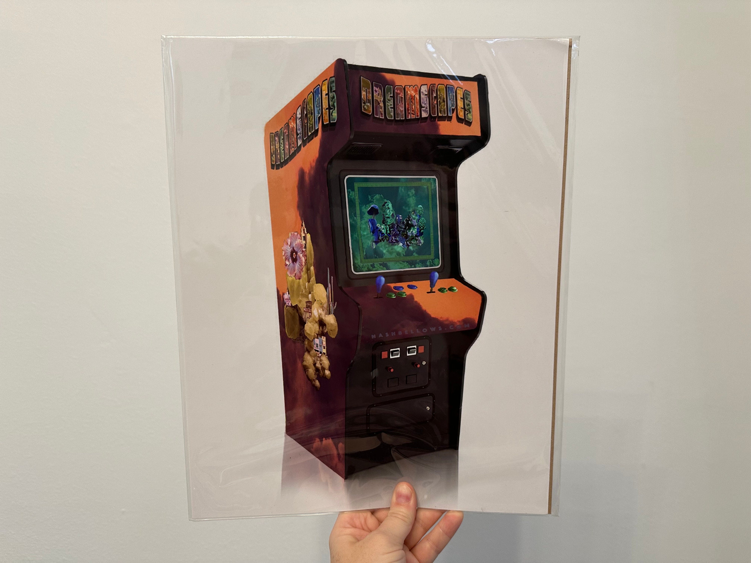 Arcade Video Game Art Print Dreamscape Photo Collage Purple Green TEST ...