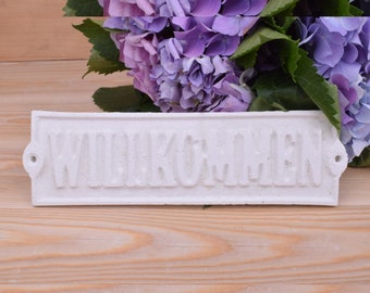 Concrete Welcome Sign - Etsy