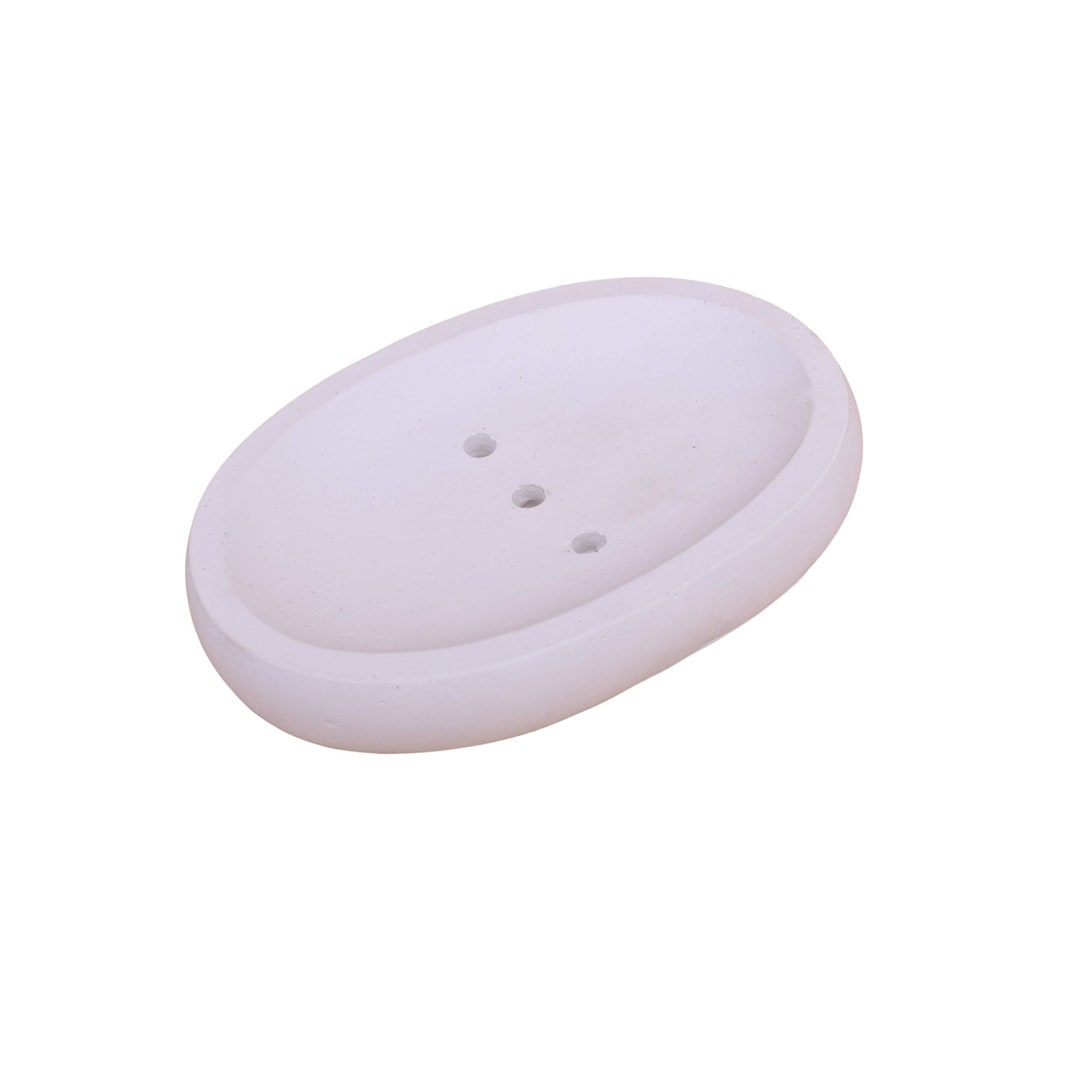 Soap Dish ellyps Design Made of Concrete in White Bathroom Bathroom ...