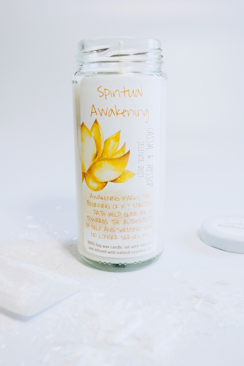 Spiritual Awakening metaphysical Candle White Candle Gift - Etsy