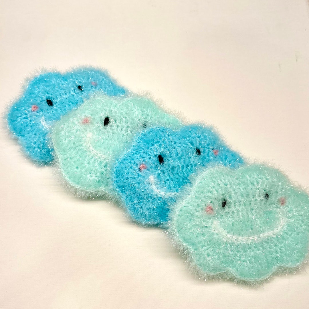 Cloud Shape | Korean Crocheted Dish Scrubby | Handmade Kitchen Cloth ...