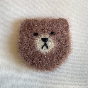 Brown Bear Crocheted Dish Scrubby | Handmade Kitchen Cloth | Reusable ...