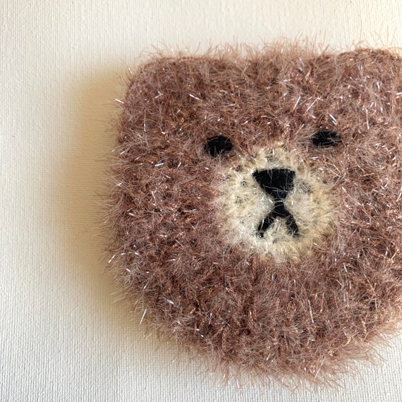 Brown Bear Crocheted Dish Scrubby Handmade Kitchen Cloth - Etsy