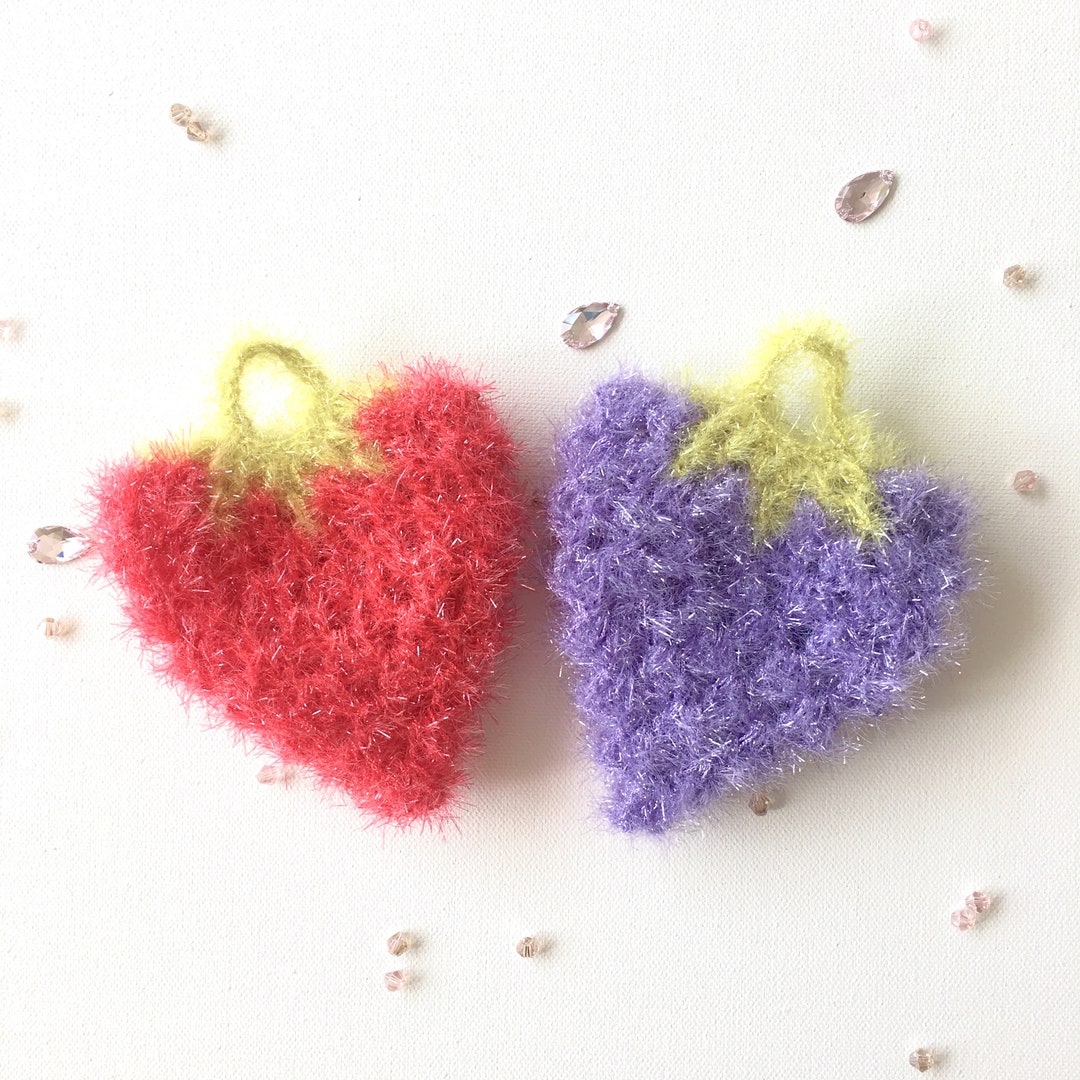 Strawberry / Grape | Crocheted Dish Scrubbies | Handmade Clothes ...