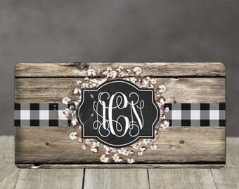 Cotton License Plate | Etsy