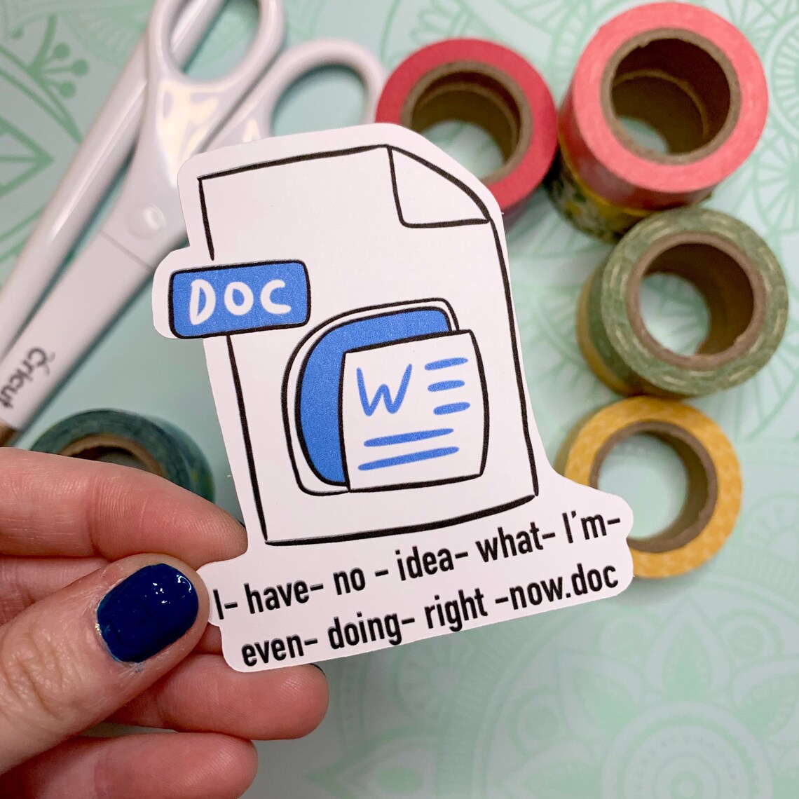 Word doc sticker funny sticker stickers for laptop vsco | Etsy