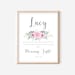 Lucy Name Meaning Printable With Pink Floral Artwork, Lucy Digital ...