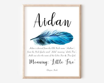 Aidan Name Origin - Etsy