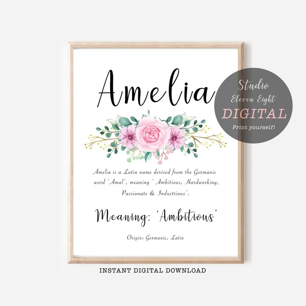 Name Amelia - Etsy