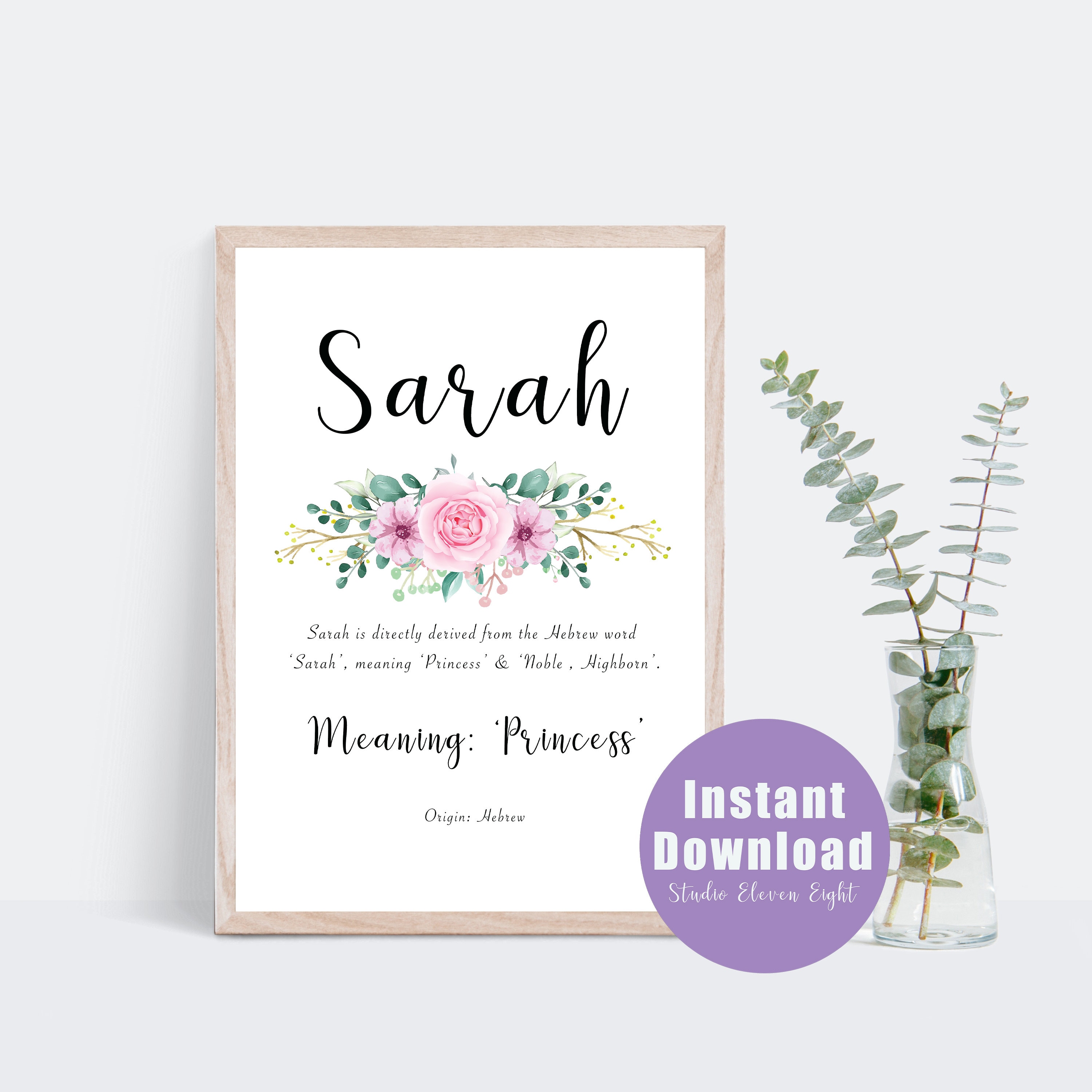 The Word Sarah Sign