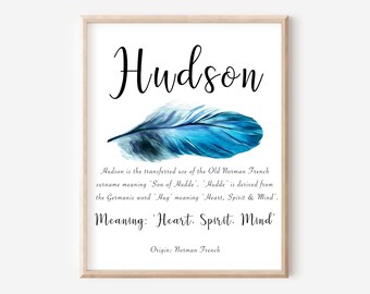 Hudson Name Origin - Etsy