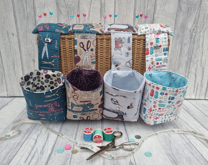Thread Catcher Scrap Caddy & Pin Cushion Silver Charms Sewing - Etsy UK