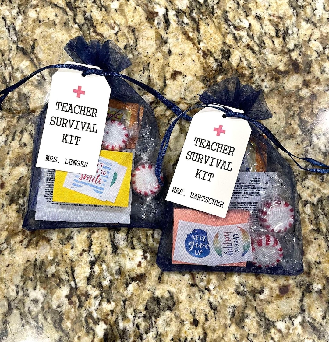 ASSEMBLED Teacher Survival Kit, Teacher Survival Kit, Survival Kit Gift ...