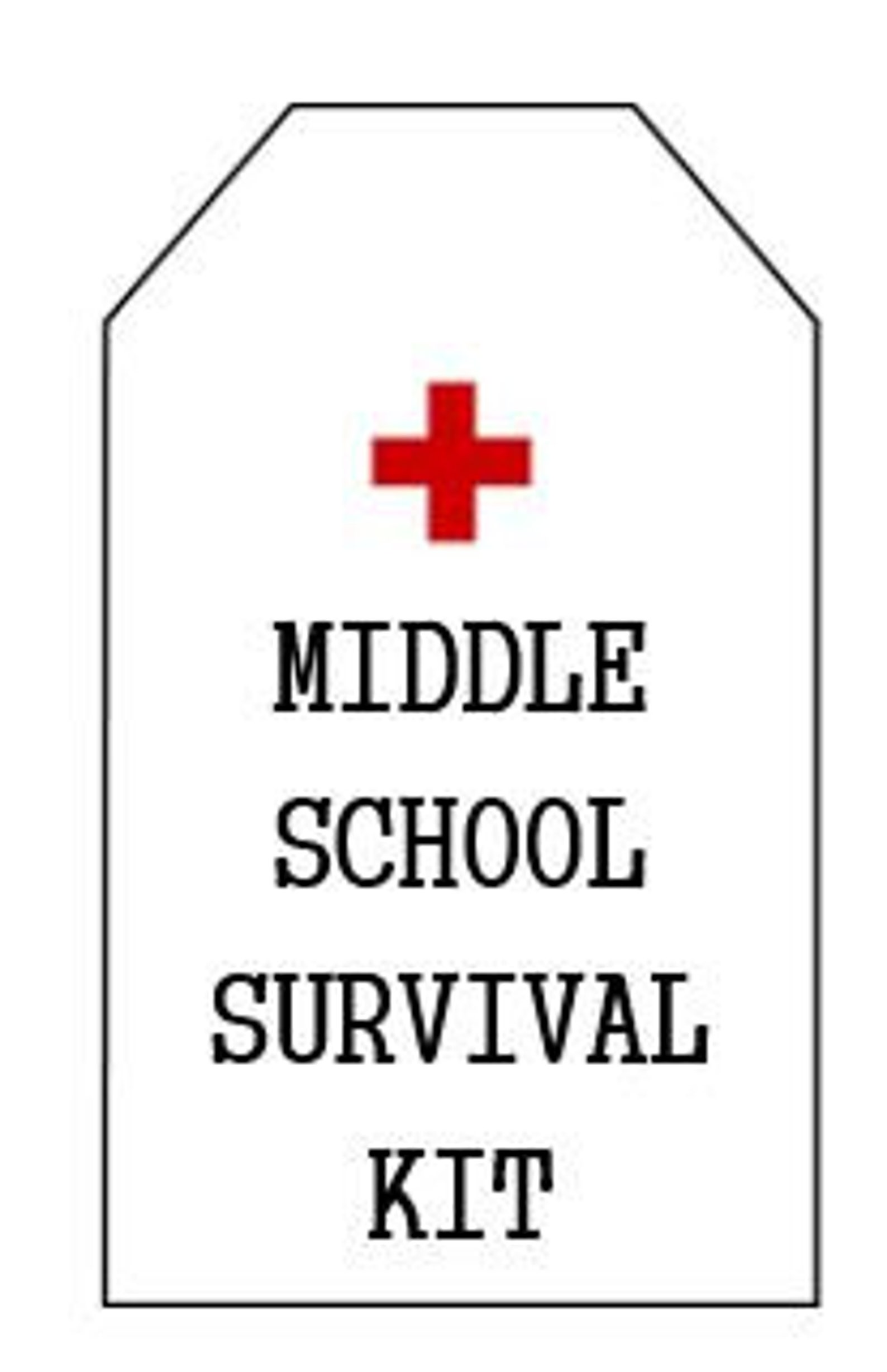 DOWNLOADABLE Middle School Survival Kit Tags Middle School | Etsy