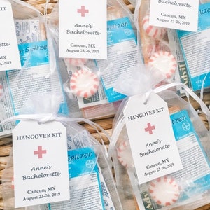 PERSONALIZED Hangover Kits, Assembled Wedding Hangover Kit, Wedding ...