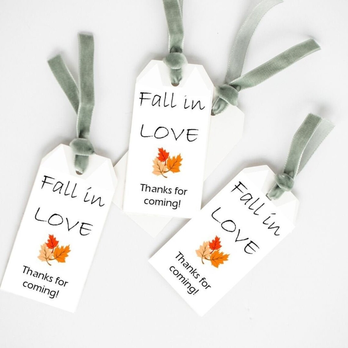 DOWNLOADABLE Fall in Love Tags Fall in Love Favor Tags Fall - Etsy