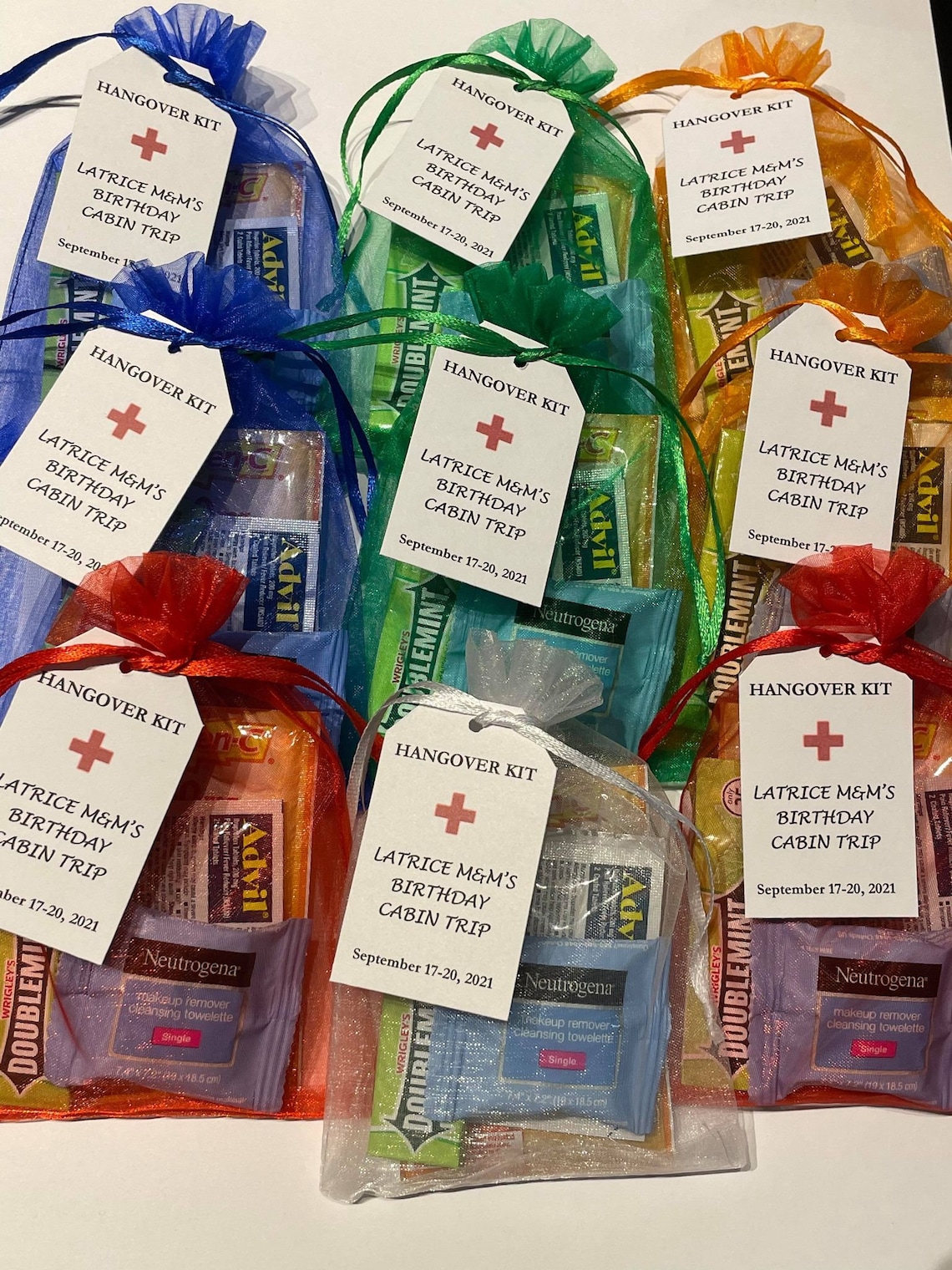 PERSONALIZED Assembled Hangover Kit Bachelorette Favor Bags - Etsy