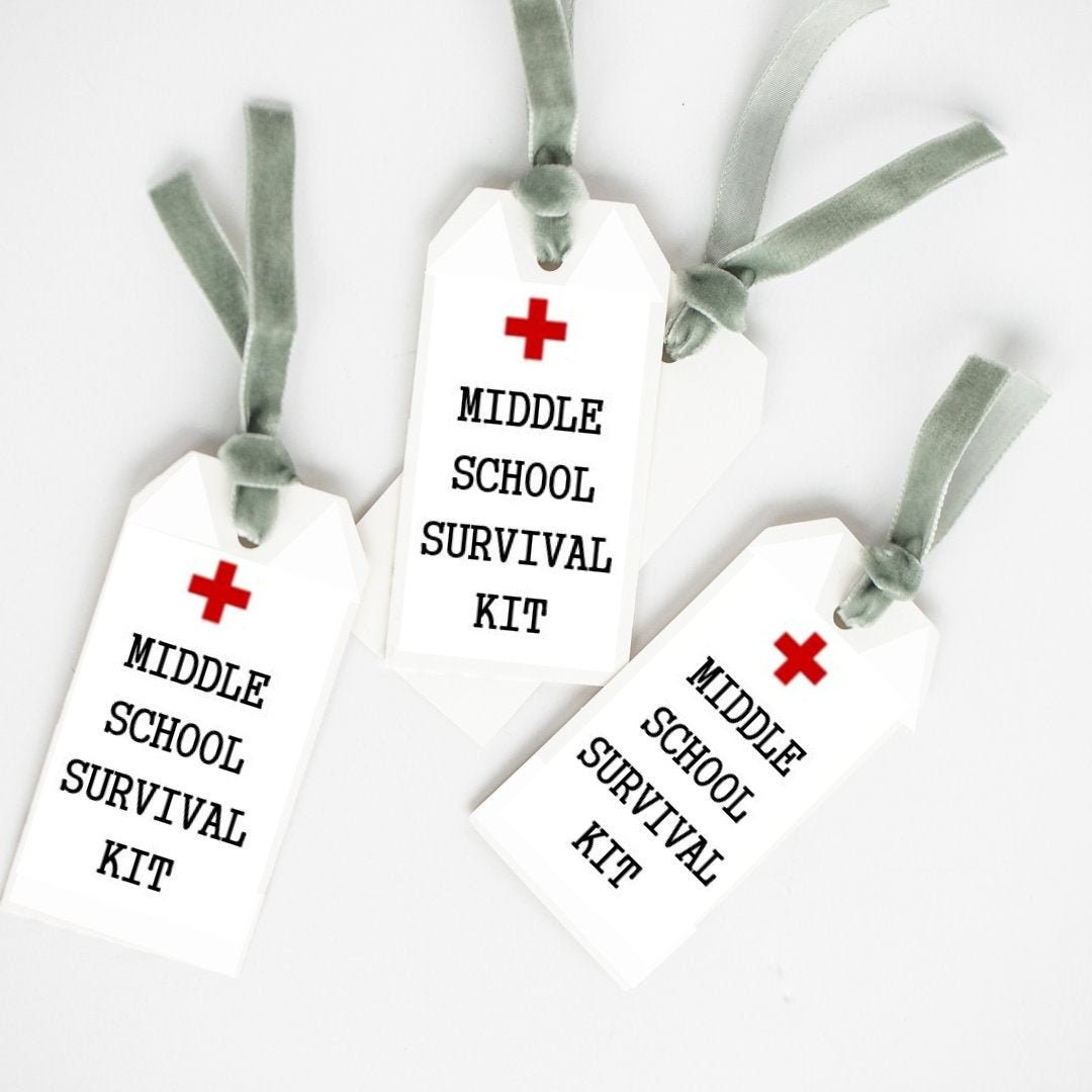 DOWNLOADABLE Middle School Survival Kit Tags Middle School | Etsy
