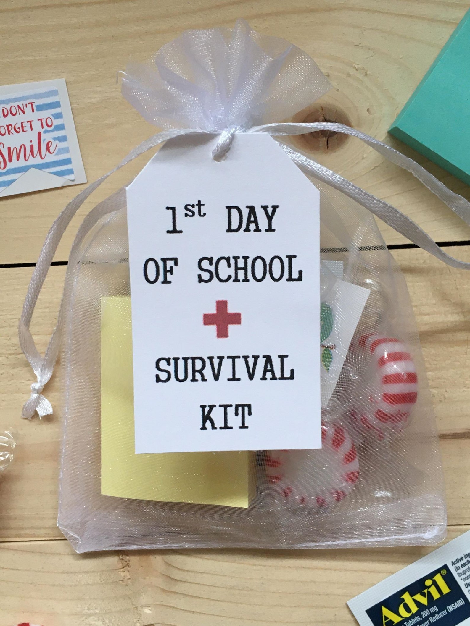 1st Day of School Bags and Tags School Organza Bag Favors | Etsy