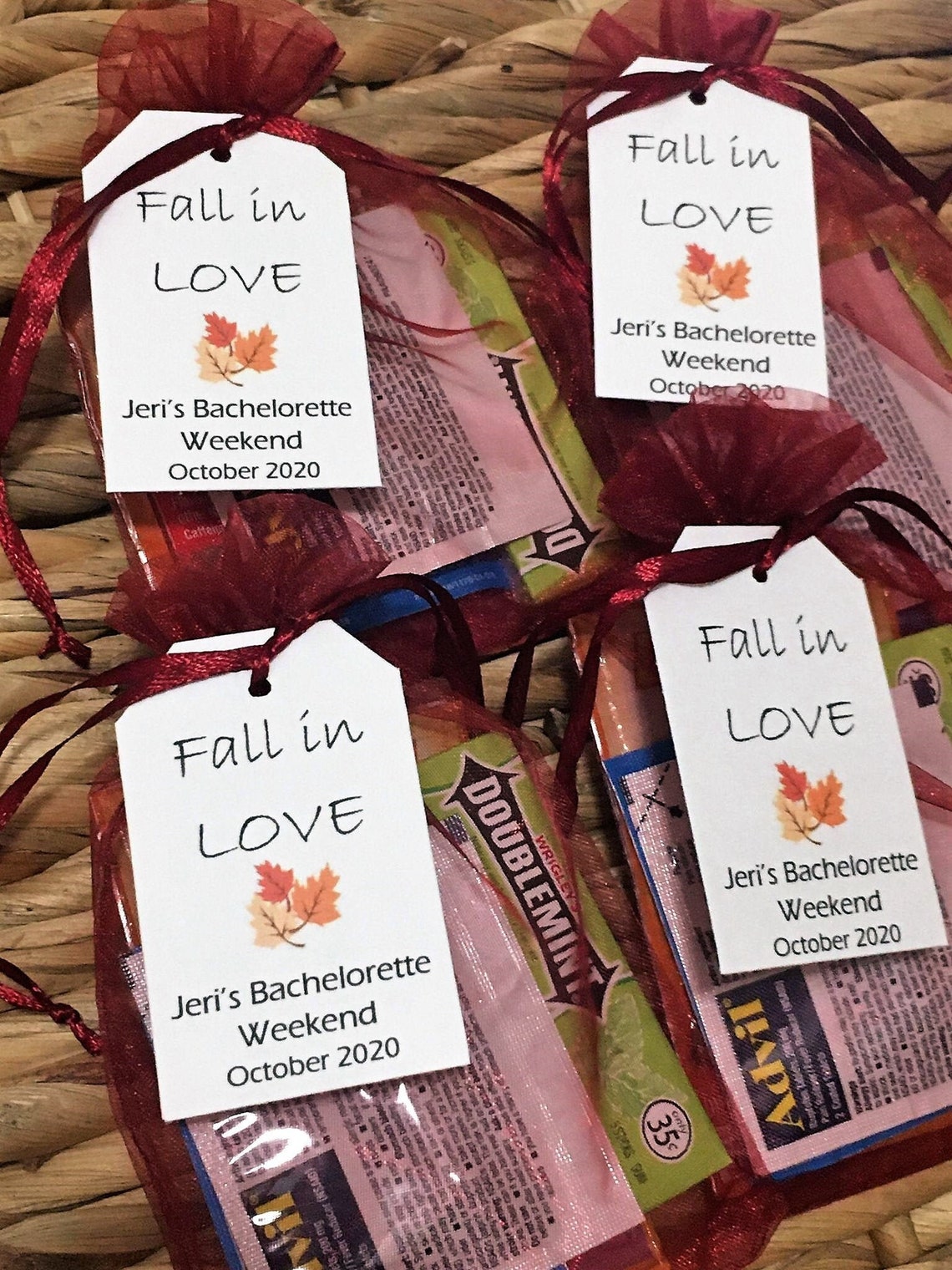 ASSEMBLED Fall Wedding Favors Fall in Love Favors | Etsy