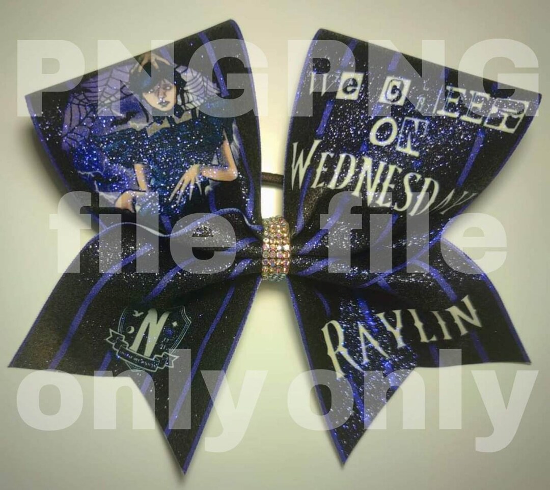 Wednesday Bow PNG File - Etsy