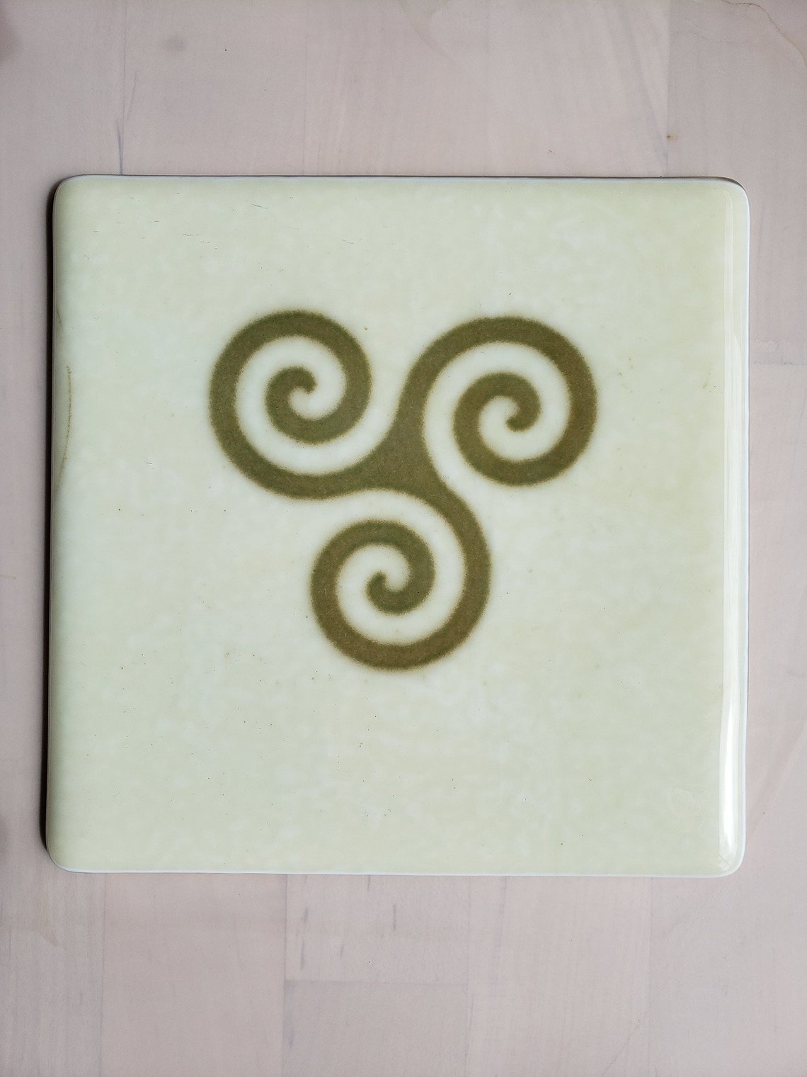 Modern Design Small Handmade Glass Trivet - Etsy