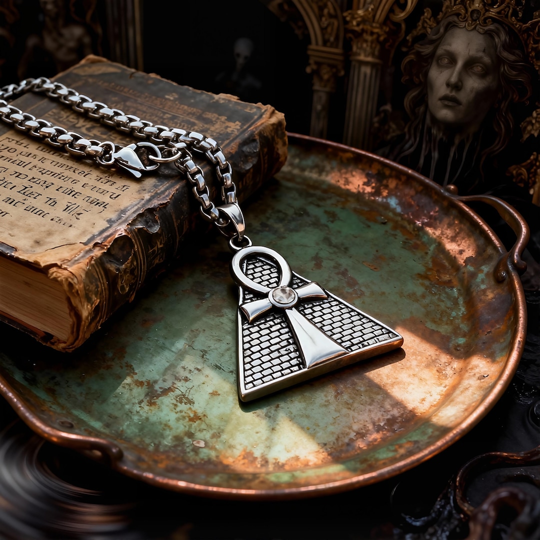 Retro Harley-davidson Biker Triangle Pyramid Pendant Necklace / Unisex ...