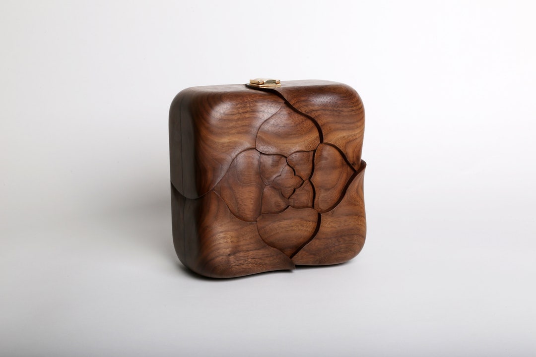 Walnut Box | Wood Box | Wood Jewelry Box | Organic Handmade | Wood ...