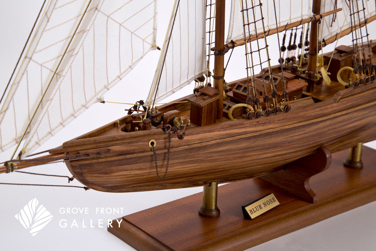 Blue Nose 1921 Handmade Ship Model Tall Ship Teak Wood - Etsy