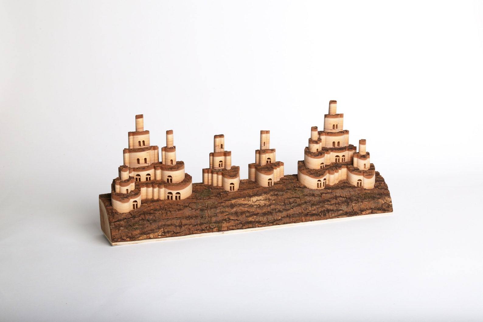 Wood Pop-up Log Castle Wood Castle Toy Organic Handmade - Etsy