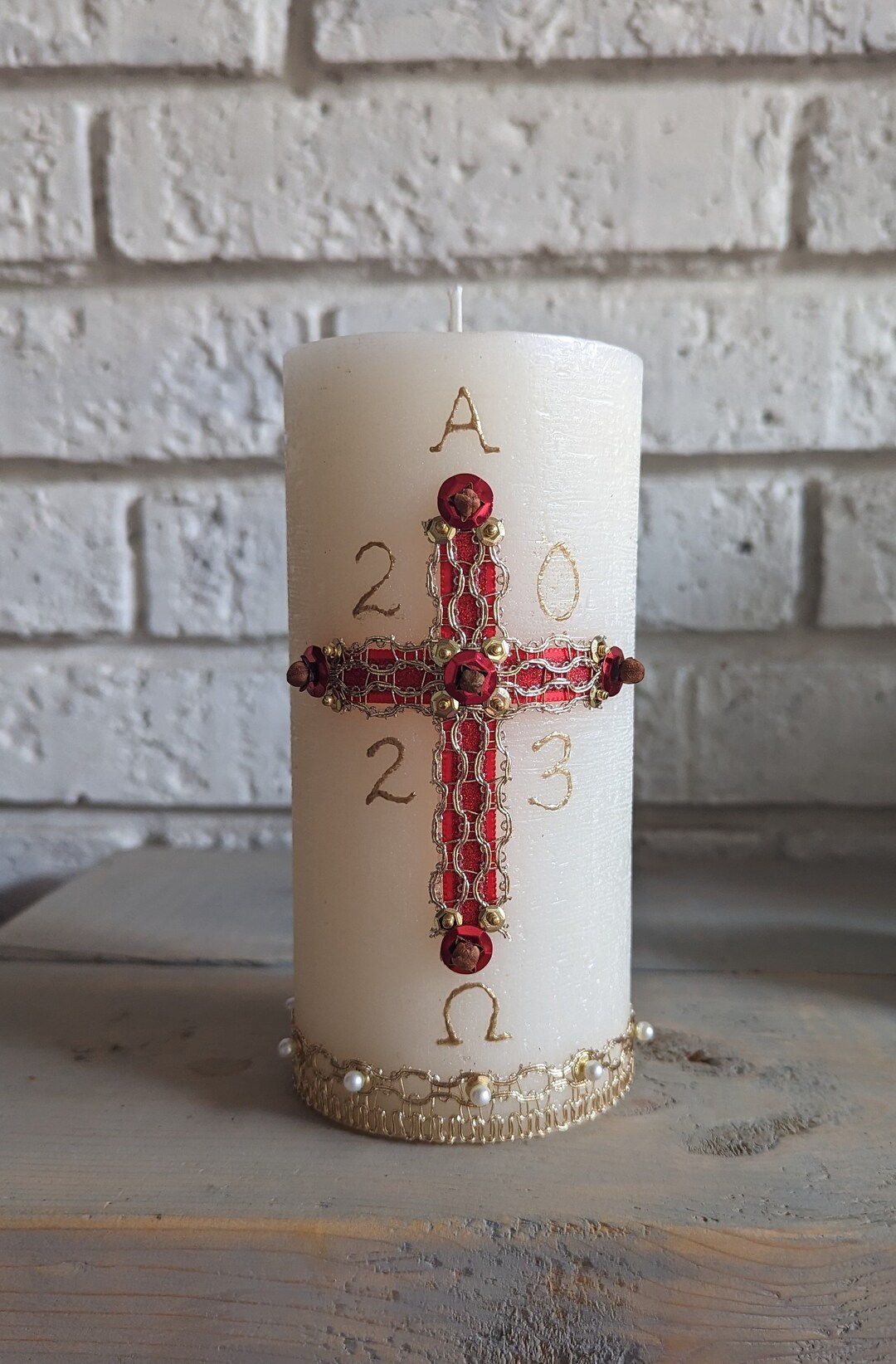 Paschal Candle Catholic Easter 2 - Etsy