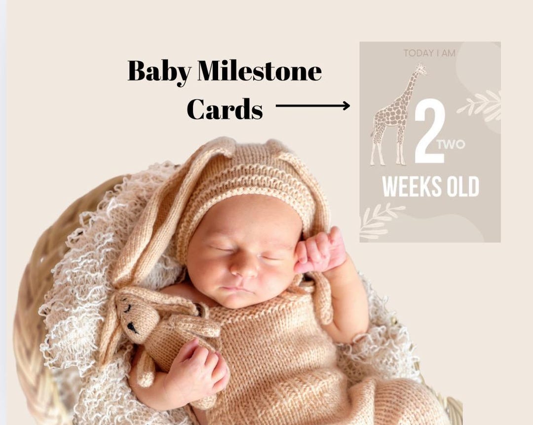 Baby Milestone Cards, Monthly Milestone, Baby Memories, Printable ...