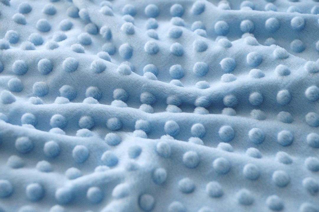 Light Blue Minky Fabric // Baby Blue Dot Fabric // Dot Minky // Baby ...