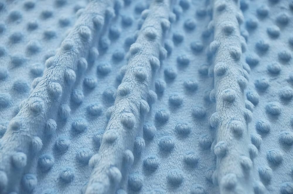 Light Blue Minky Fabric // Baby Blue Dot Fabric // Dot Minky // Baby ...