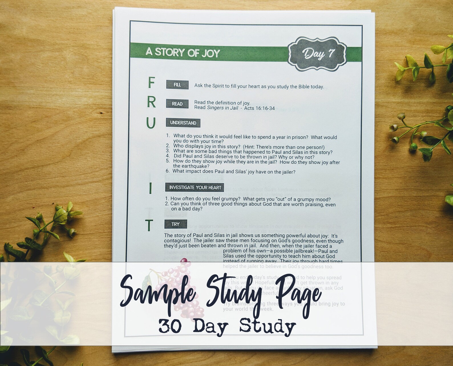 Fruit of the Spirit Bible Study Guide Bible Study for Kids - Etsy