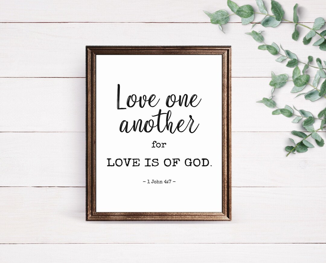 Love One Another Scripture Print: Christian Wall Art (digital Download ...