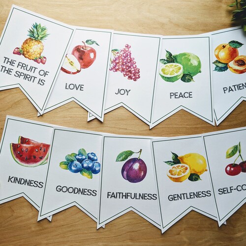 Fruits of the Spirit Bible Verse Poster Wall Art Printable - Etsy